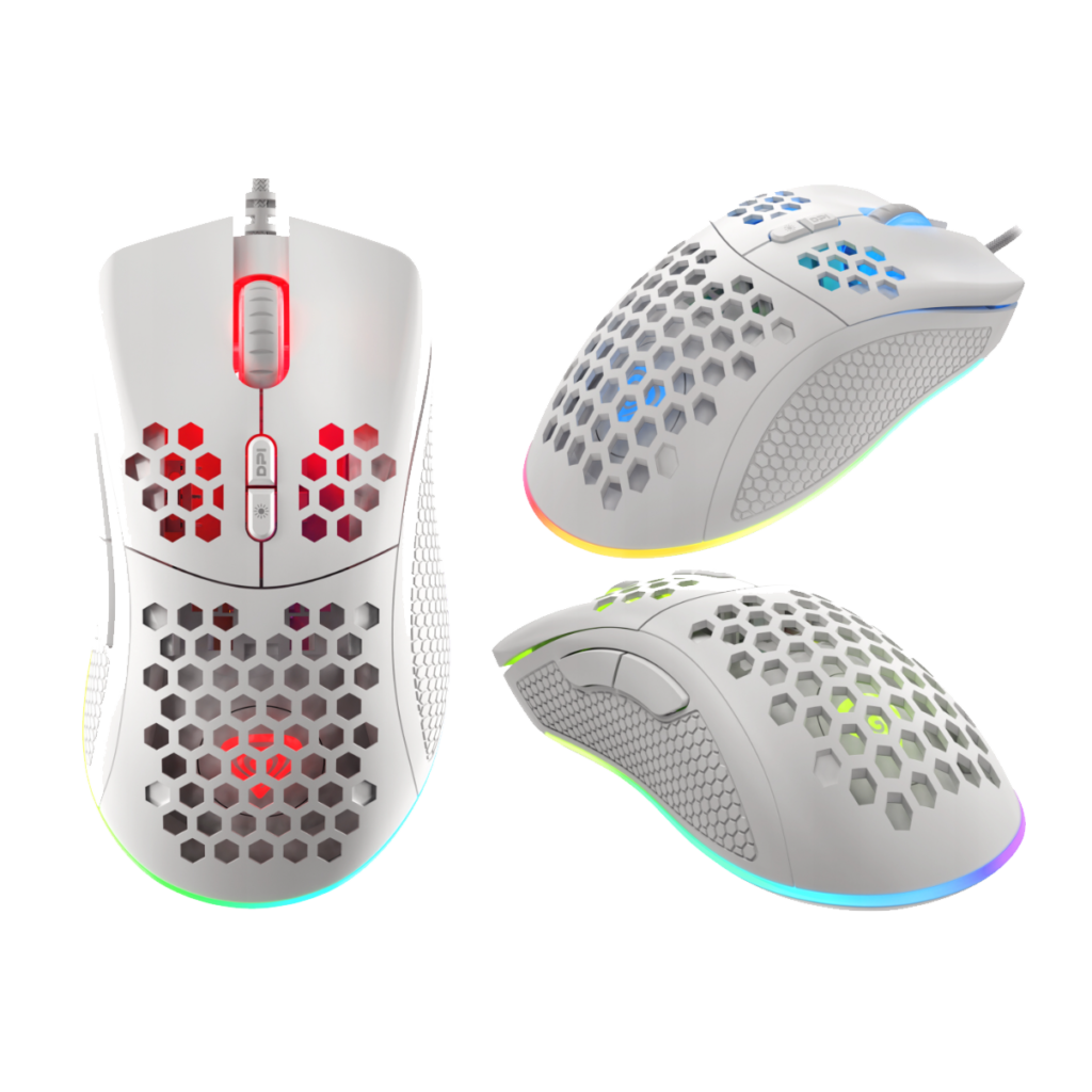 MOUSE GENESIS KRYPTON 555 ULTRA LIVIANO WHITE – GAMERS POINT